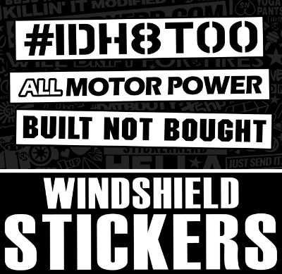 Windshield Stickers & Decals - Custom Vinyl Banners - StickerNerd.com