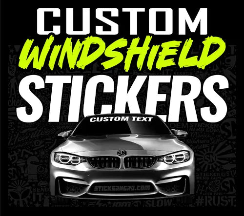 Custom Windshield Stickers - Personalized Car Decals - StickerNerd.com