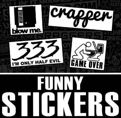 FUNNY STICKERS - FUNNY WINDOW DECALS - JDM CAR WINDOW HUMOR DECAL ...