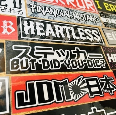 PRINTED STICKERS - TUNER DECALS - PEEL AND STICK WINDOW STICKER ...