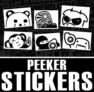 PEEKER STICKERS - PEEPING WINDOW DECALS - CAR DECAL JDM STICKER ...