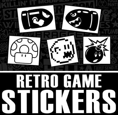 Retro Video Game Stickers & Decals - Classic Gaming Vinyl - StickerNerd.com
