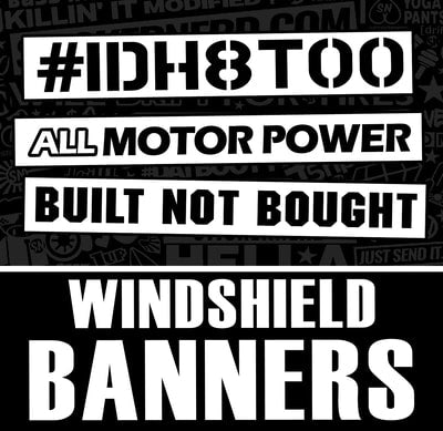 Windshield Banners & Stickers - Custom Car Decals - StickerNerd.com