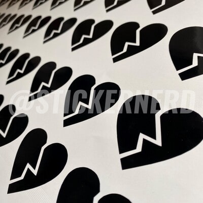 BROKEN HEART STICKERS - JDM DECALS - TUNER STICKERS - DRIFT STICKER ...