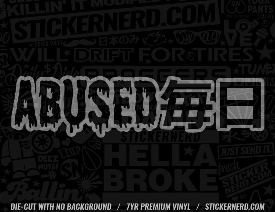 Abused Daily Sticker - JDM Racing Decal - JDM Windshield Banner ...