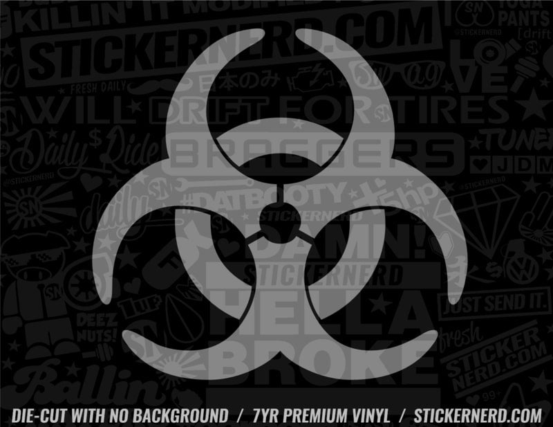 Biohazard Sticker - Hazard Warning Vinyl Decal | StickerNerd.com