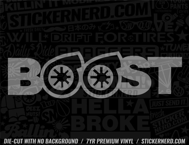 Boost Turbo Sticker - Supercharger Car Stickers - Tuner Boosted Decal ...