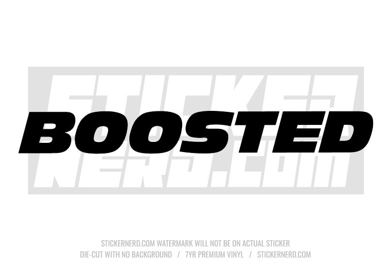 Boosted Windshield Sticker - Supercharger Stickers - JDM Boosted Decal ...