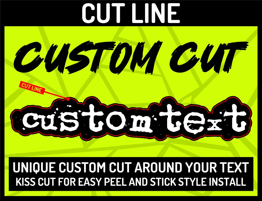 CUSTOM PRINTED TEXT STICKERS - PERSONALIZED DECALS - CAR DECAL ...