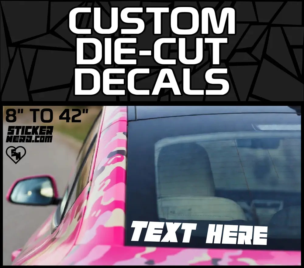 Custom Die-Cut Decals - Personalized Stickers - Lettering Sticker ...