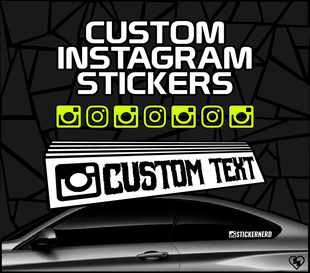 CUSTOM INSTAGRAM STICKERS - SOCIAL MEDIA DECALS - PERSONALIZED DECAL ...