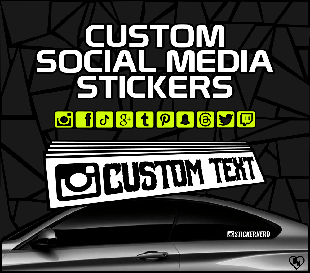 CUSTOM SOCIAL MEDIA STICKERS - CUSTOM INSTAGRAM DECALS - STICKER ...