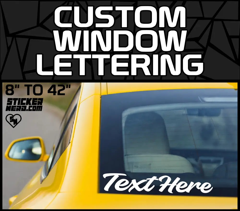 Custom Window Lettering - Personalized Car Truck Decals – StickerNerd.com