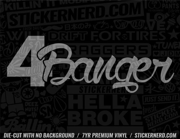 Four Banger Stickers & Decals - JDM Car Window Decals - StickerNerd ...