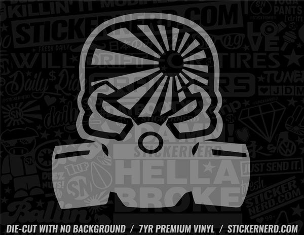 Gas Mask Japan Flag Sticker - JDM Vinyl Decal Kdm | StickerNerd.com