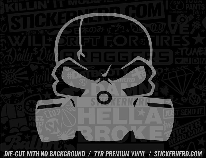 Gas Mask Sticker - Piston Gas Mask Skull Decal - Biohazard Decals ...