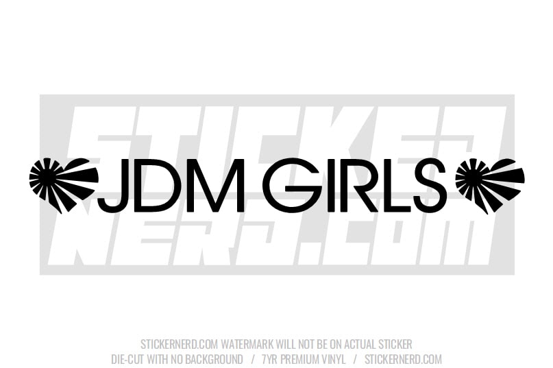 Heart JDM Girls Windshield Sticker - Female JDM Decal | StickerNerd.com