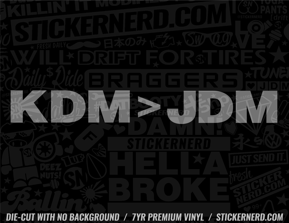 KDM > JDM Sticker - Korean Car Decal | Tuner Decals | StickerNerd.com