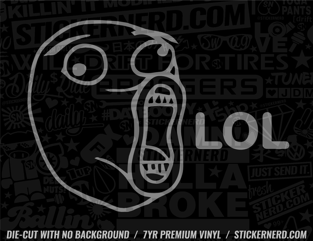 LOL Guy Meme Sticker | Funny Tuner JDM Vinyl Decal | StickerNerd.com