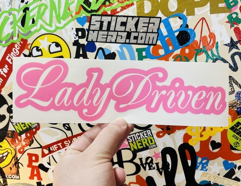 Lady Driven Sticker - Girl Vinyl Window Stickers - Jdm Girly Decals ...