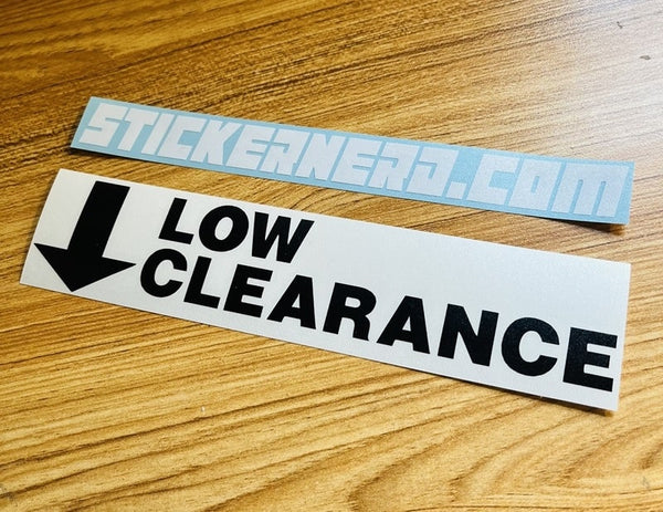 Low Clearance Sticker - Slammed Stance Stickers - Lowered Car Decals ...
