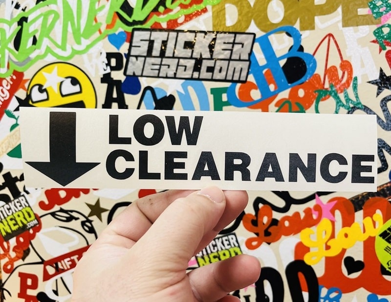 Low Clearance Sticker - Slammed Stance Stickers - Lowered Car Decals ...