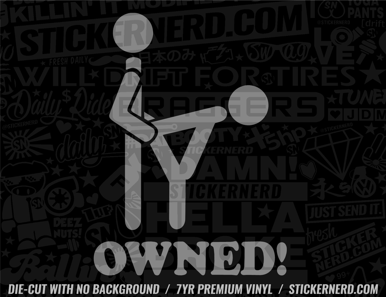 Owned Sticker - Funny Car Decal | Waterproof Vinyl | StickerNerd.com