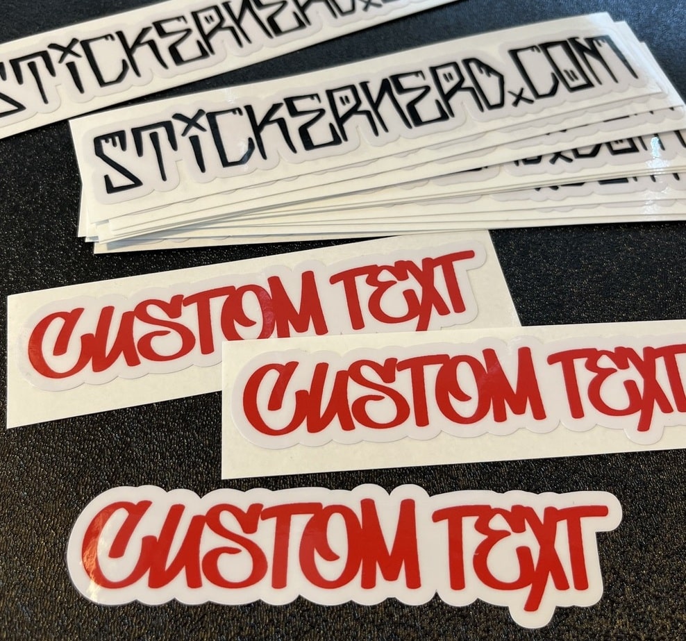 CUSTOM PRINTED TEXT STICKERS - CUSTOM CUT - PERSONALIZED DECALS ...
