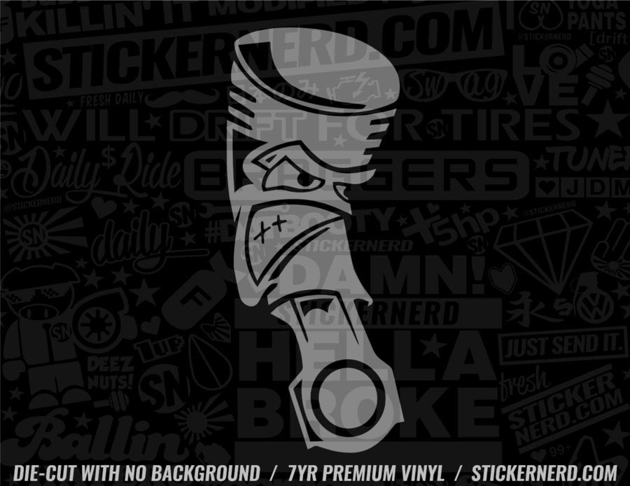 Angry Piston Sticker - Short Cylinder Decal - JDM Engine Stickers ...
