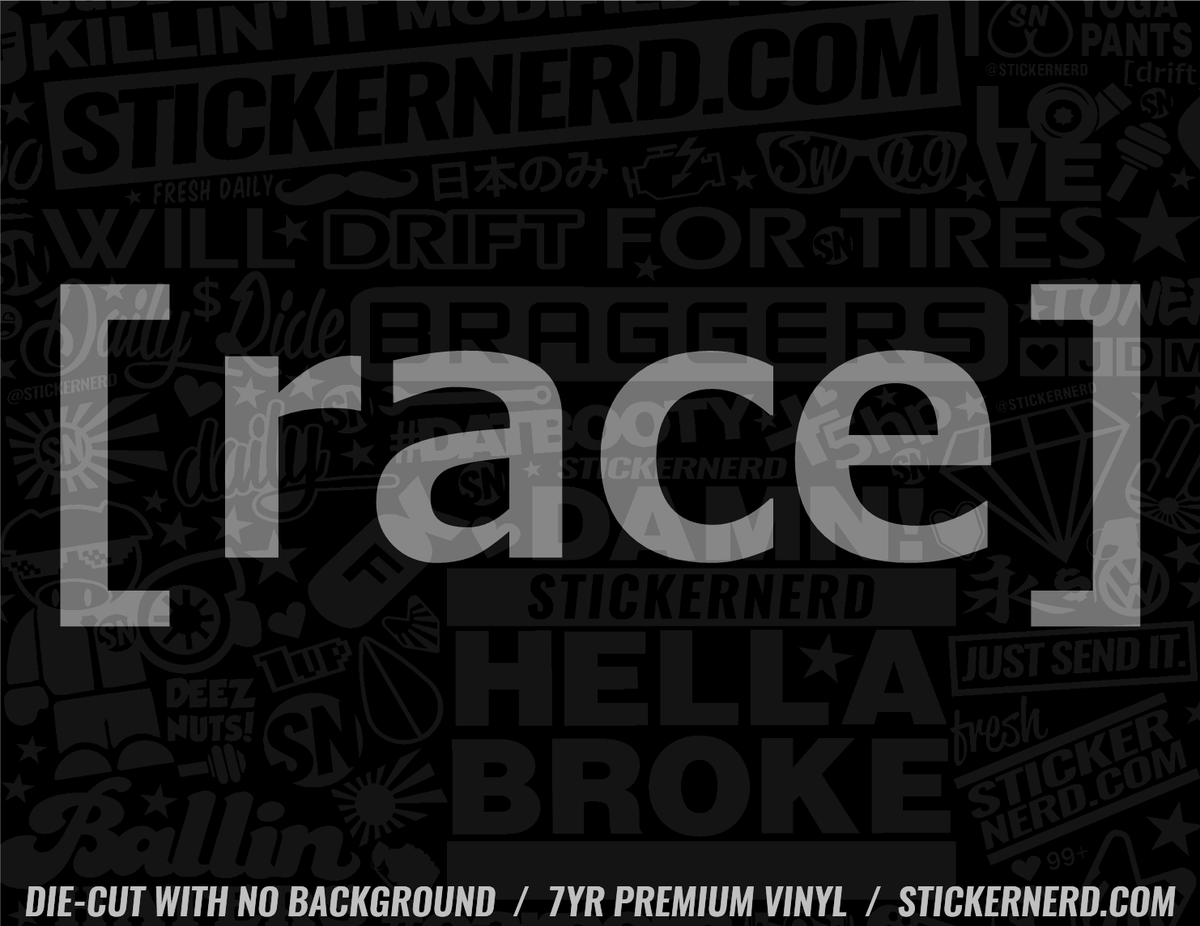 Race Sticker - Car Window Decals - Jdm Tuner RaceCar Vinyl Stickers ...