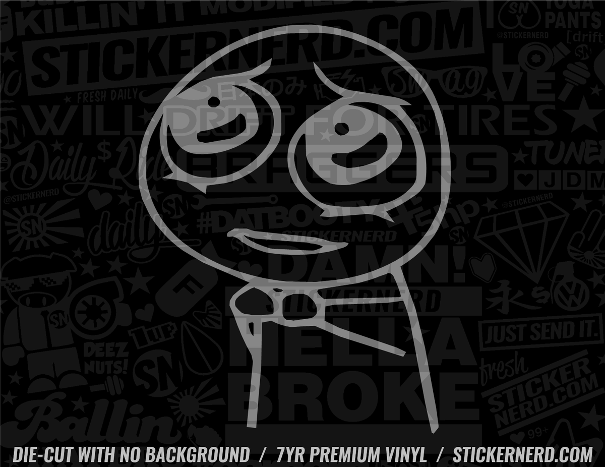 Sad Meme Sticker - FUNNY VINYL CAR WINDOW DECAL - TUNER JDM STICKERS ...