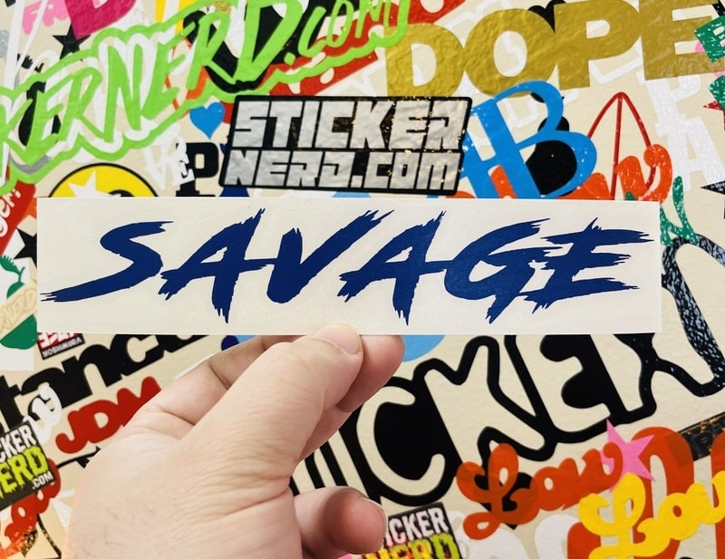 Savage Sticker - Funny Cool Vinyl Stickers - Jdm Car Window Decals ...
