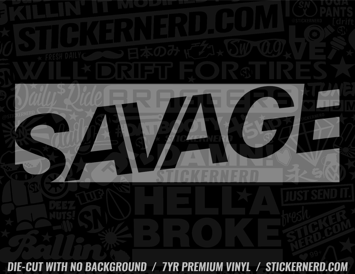 Savage Sticker - Funny Vinyl Car Decal | Waterproof Sticker ...