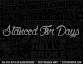 STANCE STICKERS - JDM STICKERS - STANCE DECALS - STANCE SLAP - CAMBER ...
