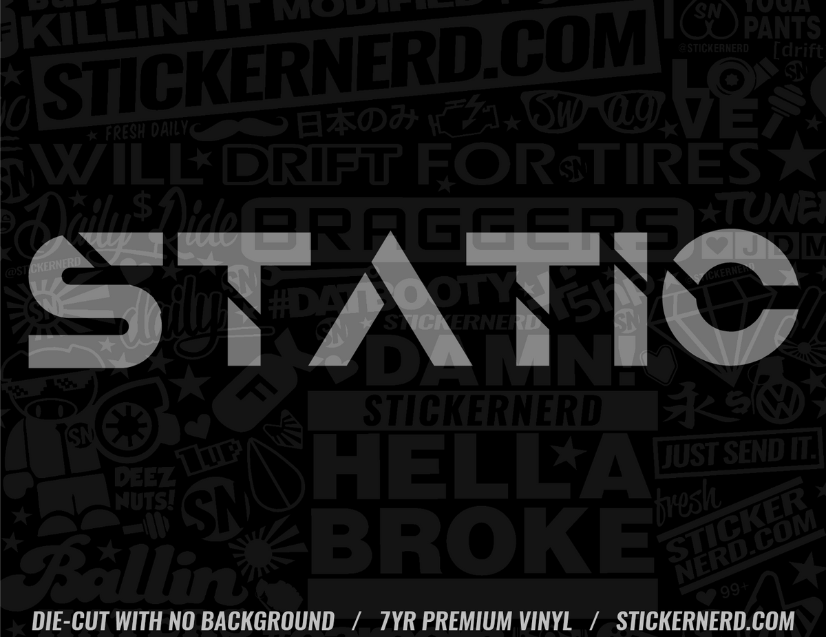 Static Sticker - VINYL TUNER CAR WINDOW DECAL - LOW CAMBER STICKERS ...