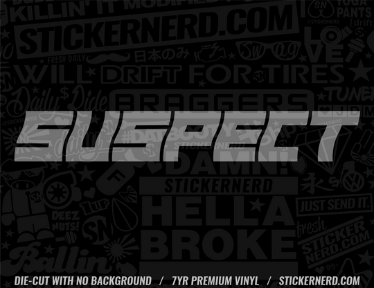 Suspect Sticker - VINYL CAR WINDOW STICKERS AND JDM DECALS ...