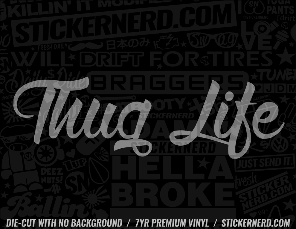 Thug Life Sticker - Funny Meme Car Stickers - Car Vinyl Decal ...