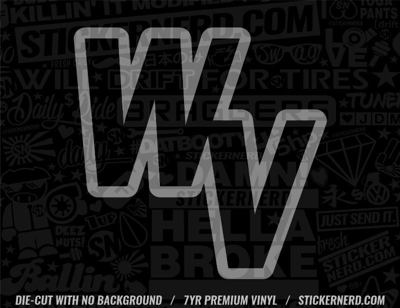 WV State Sticker - State Initials Decal - Abbreviations Decals ...