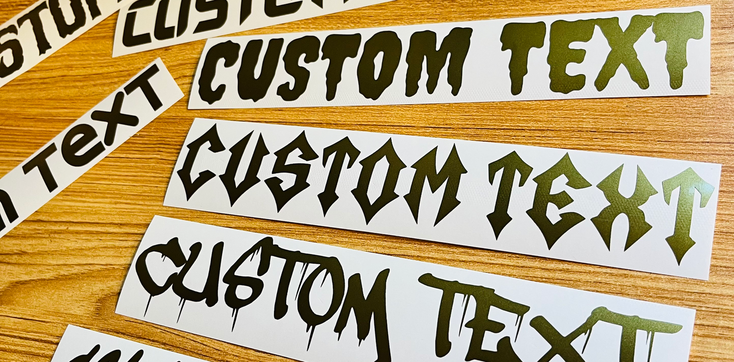 SALE 8" CUSTOM TEXT STICKERS - CUSTOM DECAL - PERSONALIZED DECALS ...