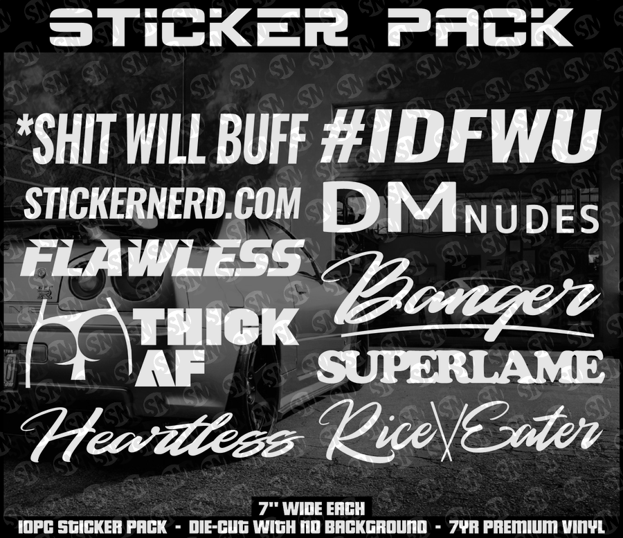 Sticker Packs - Premium Vinyl Decal Collections - StickerNerd.com