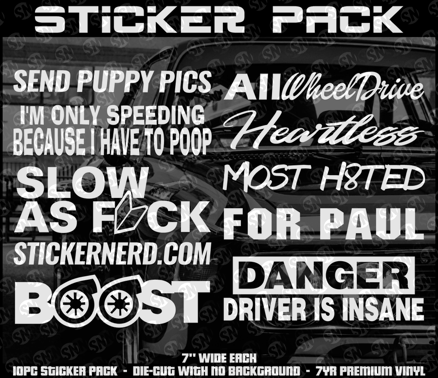 Sticker Packs - Premium Vinyl Decal Collections - StickerNerd.com